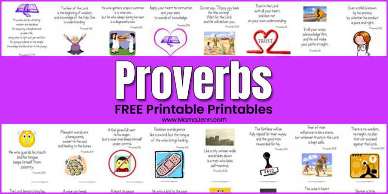 FREE Proverbs Bible Verse Printable Pages to Download - MFW 1st