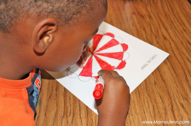 Circus Tent Craft for Kids (FREE Printable Template)