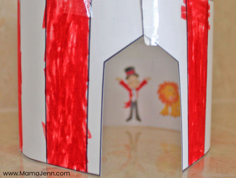 Circus Tent Craft for Kids (FREE Printable Template)