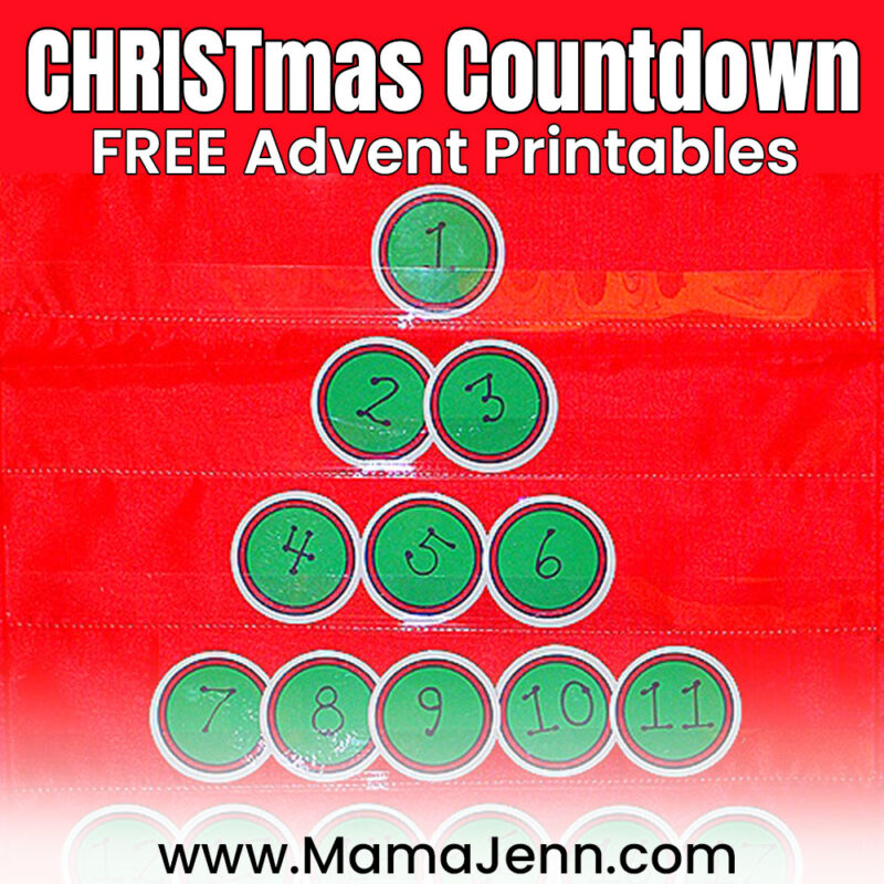 Advent CHRISTmas Countdown: FREE Printable to Celebrate the Season!