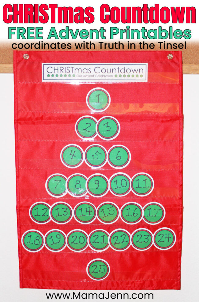 Advent CHRISTmas Countdown: FREE Printable to Celebrate the Season!