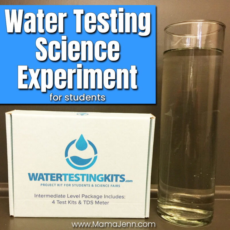 At Home Water Testing Kit: Student Science Experiment with FREE Printable