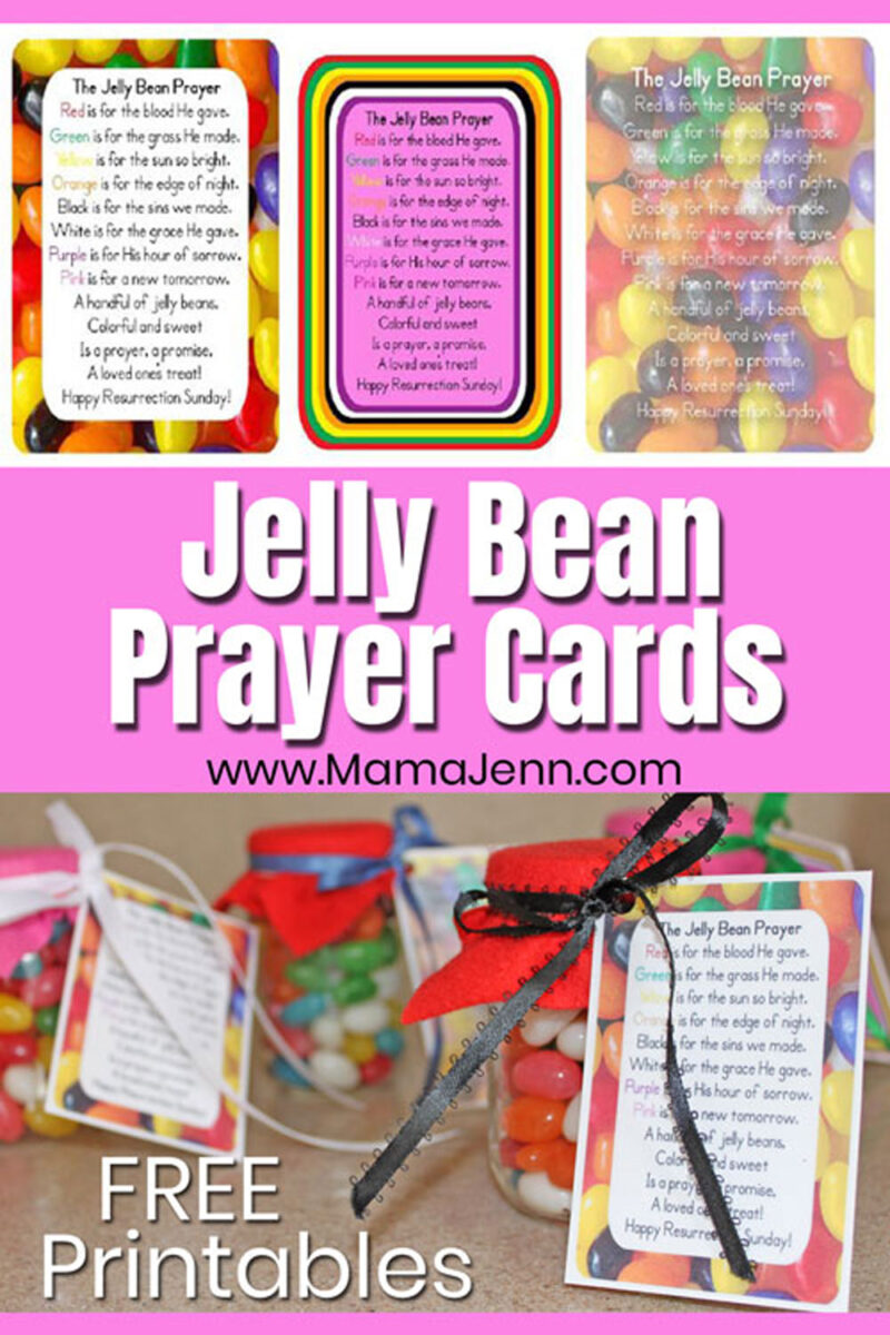 The Jelly Bean Prayer - FREE Printable Cards to Celebrate Easter!