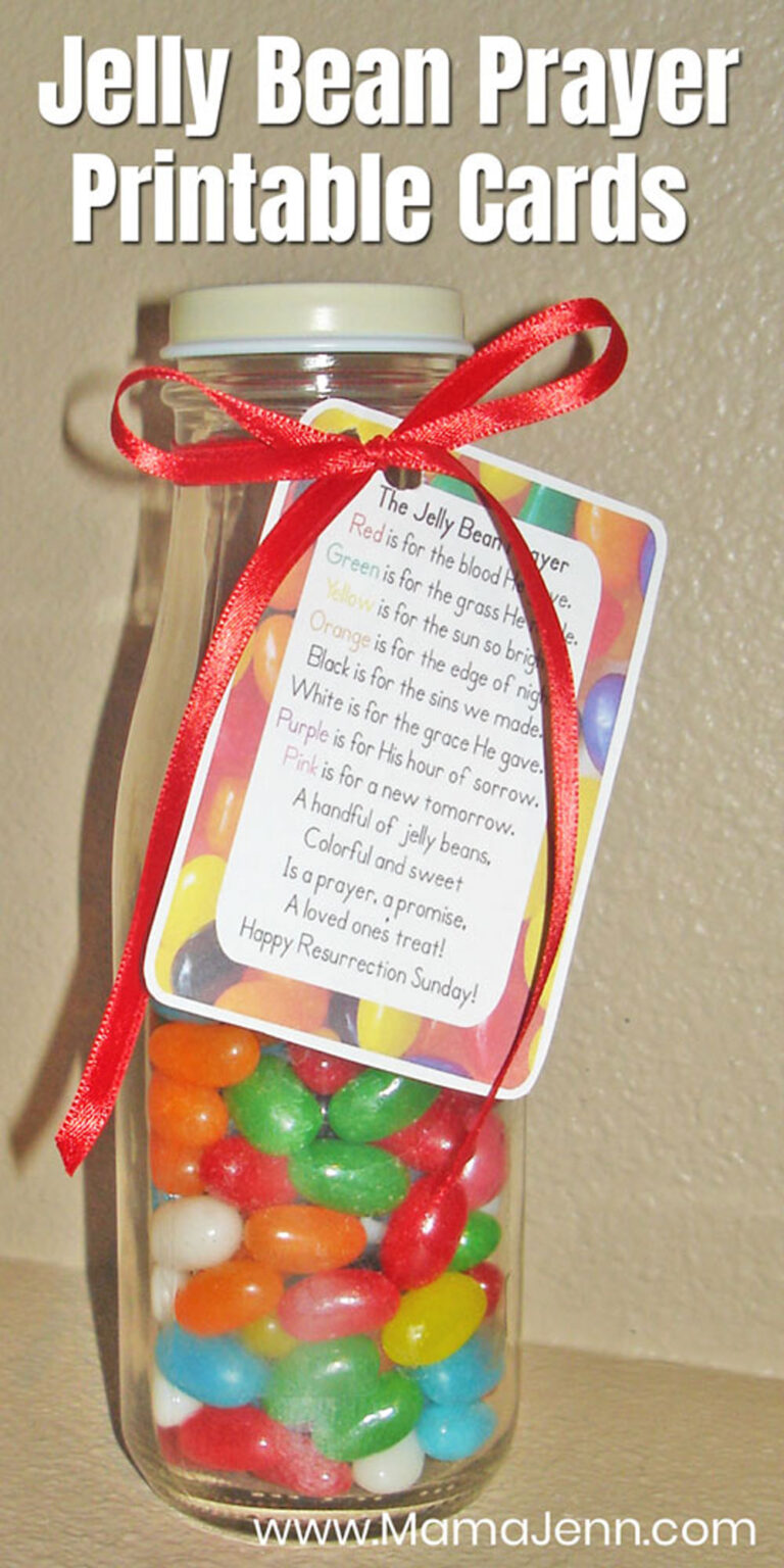 The Jelly Bean Prayer - FREE Printable Cards to Celebrate Easter!