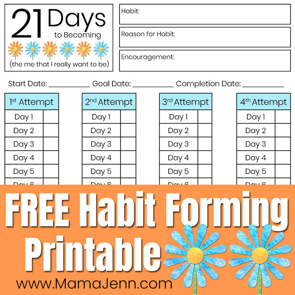 21 Days to Becoming: FREE Printable Habit Forming Tracker