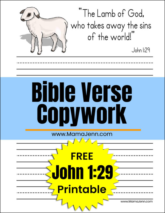 FREE Bible Verse Copywork Printables [For use with Adventures in MFW]