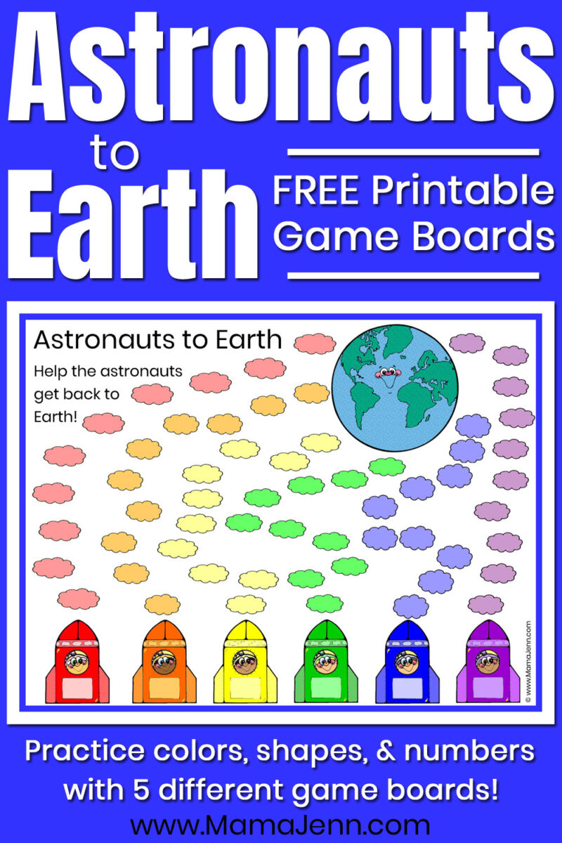 Astronauts to Earth Game Board [Download the FREE Prinatables]