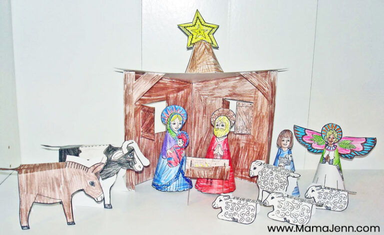 Easy-to-Make Printable Nativity Set to Engage Your Kids for Hours