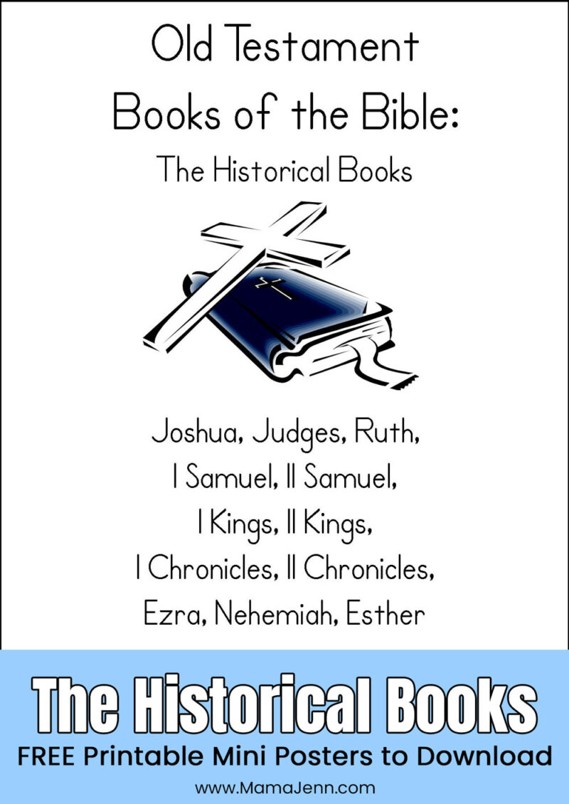 Old Testament Books of the Bible Printable Mini Posters - FREE Download