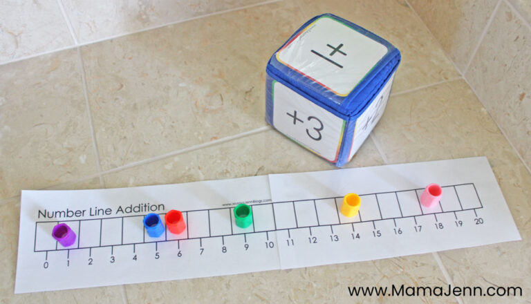 Number Line Addition & Subtraction Math Games [FREE Printables]