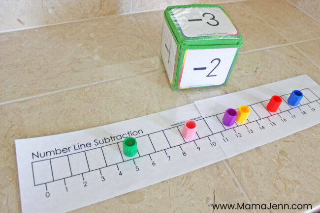 Number Line Addition & Subtraction Math Games [FREE Printables]