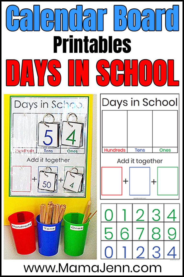 Our NEW Calendar Board w/Printables & Links to Make Your Own!