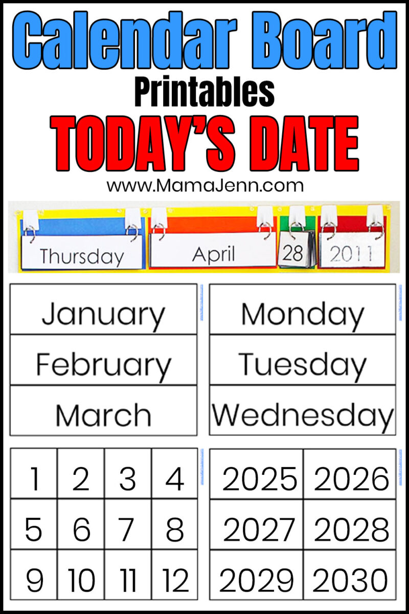 Our NEW Calendar Board w/Printables & Links to Make Your Own!