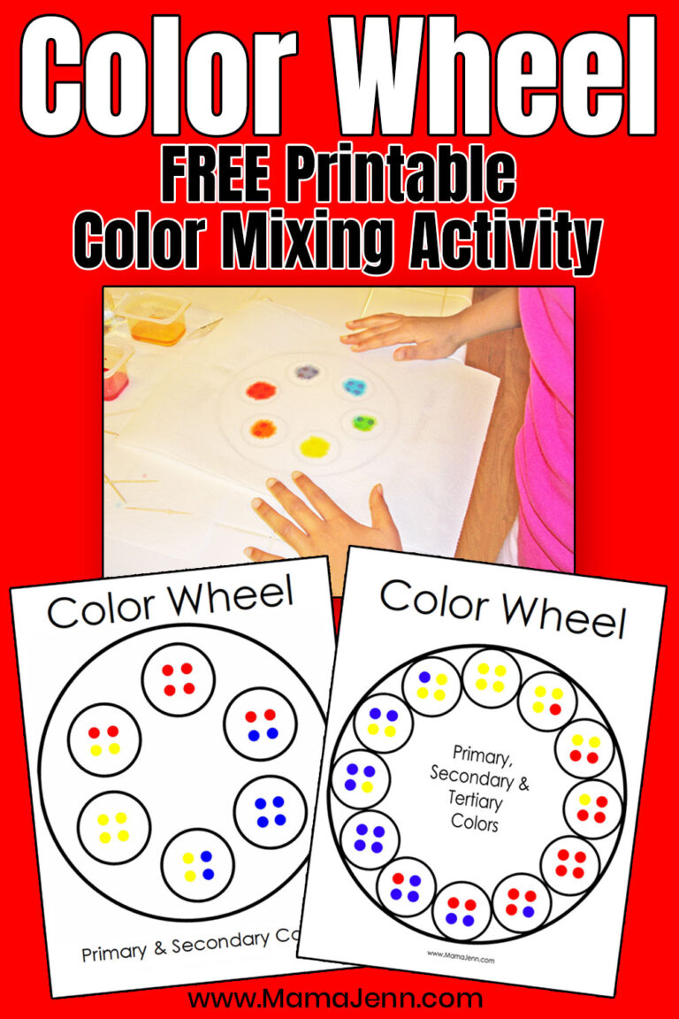 FREE Printable Color Wheel Activity (Fun & Easy Color Mixing)